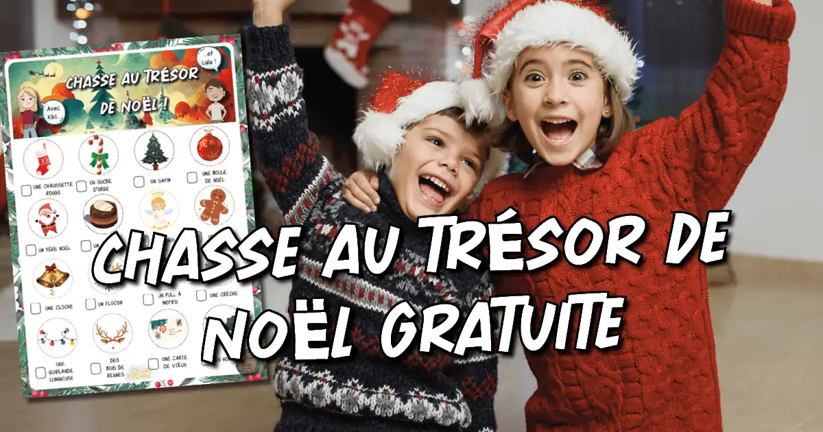 Chasse au trésor de Noël pour enfants - LE GRIMOIRE DES HÉROS